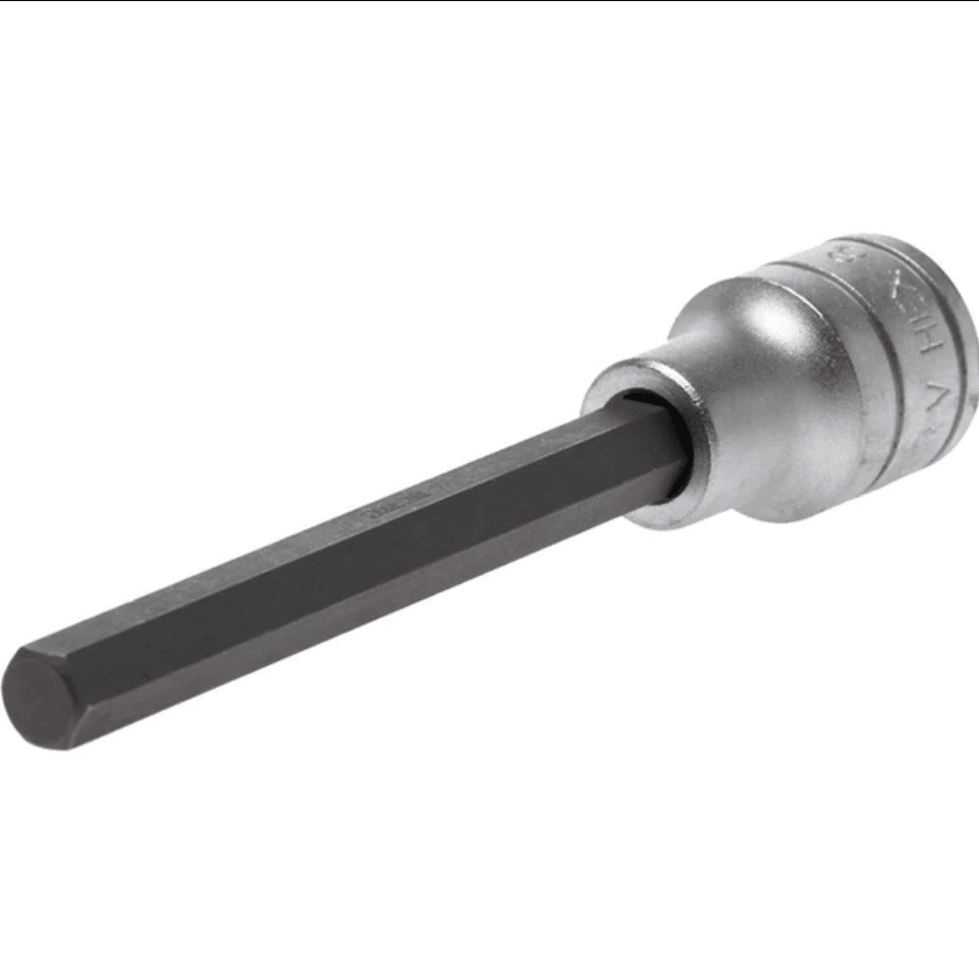 Teng 1/2" Drive Long Hex Socket Bit 12mm x 100mm - Promains