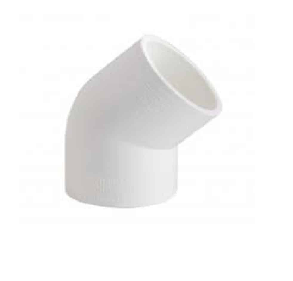 PVC Pressure Elbow 125mm x 45 deg - Promains