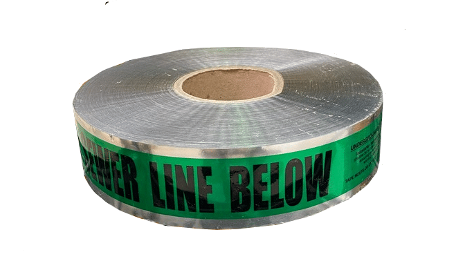 Warning Tape Detectable Foil Green "Sewer Line Below" 50mm x 300m ...